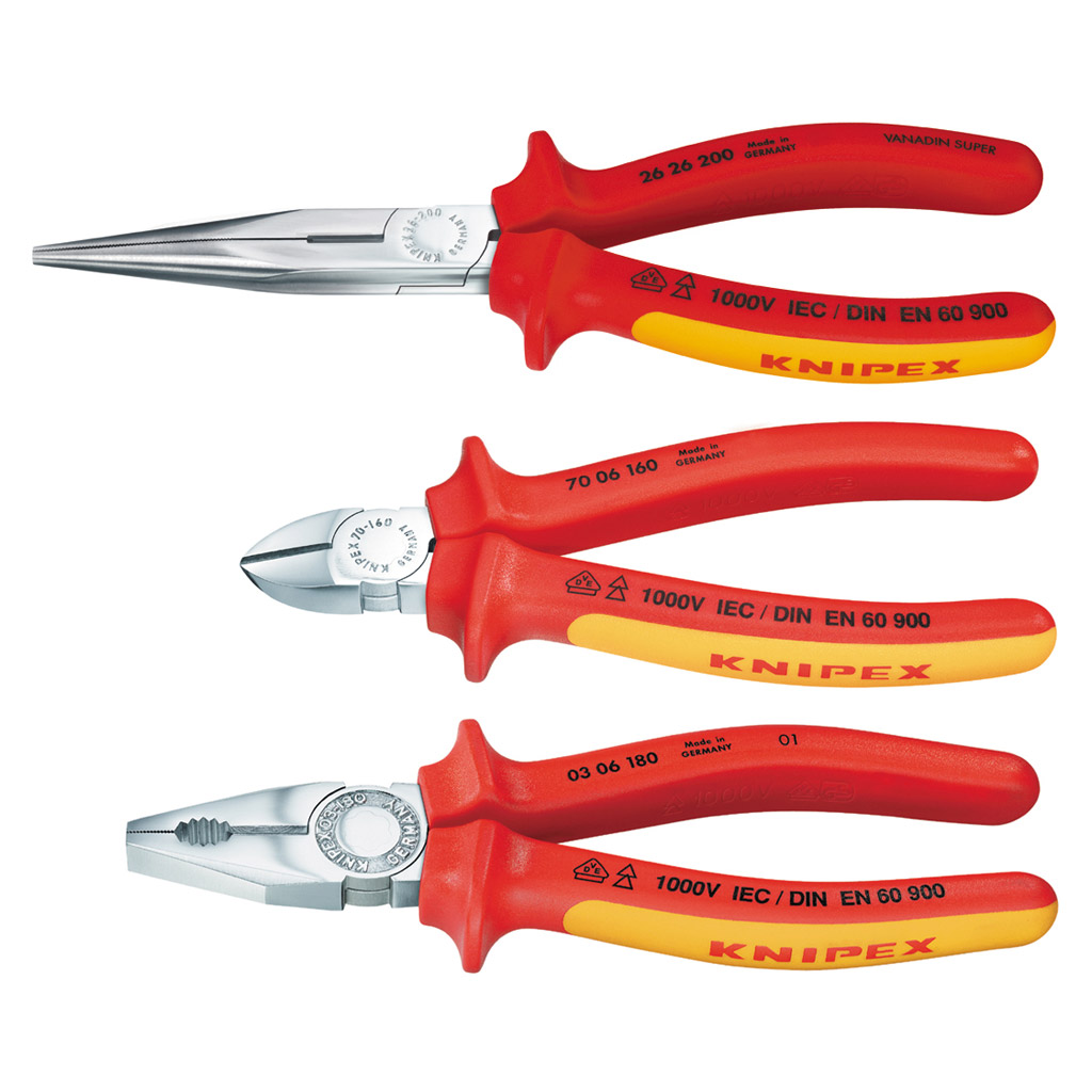 KNIPEX Sicherheitspaket VDE 3-teilig mit je 1 Stück 0306180/2616200 ... KNIPEX Sicherheitspaket VDE 3-teilig mit je 1 Stück 0306180/2616200 ...